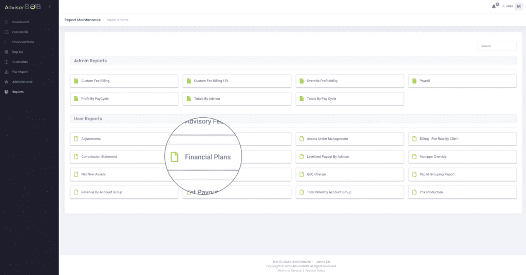 AdvisorBOB Spotlight: Financial Plans